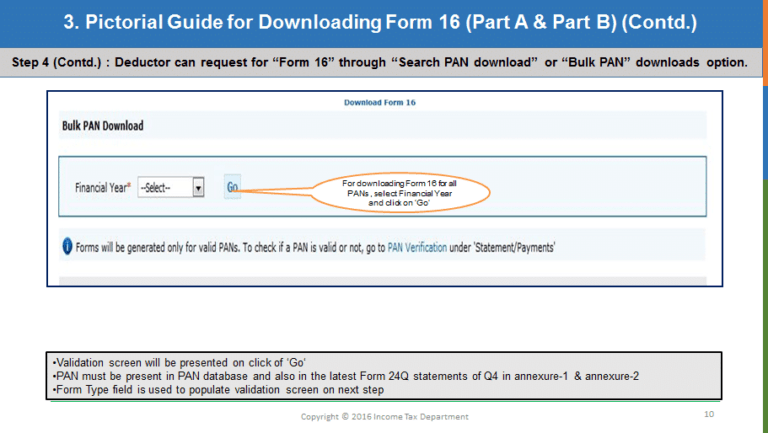 Form 16 (Part A & Part B) - Download Procedure PDF - InstaPDF
