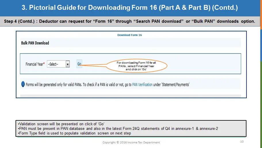 Form 16 (Part A & Part B) - Download Procedure PDF - InstaPDF