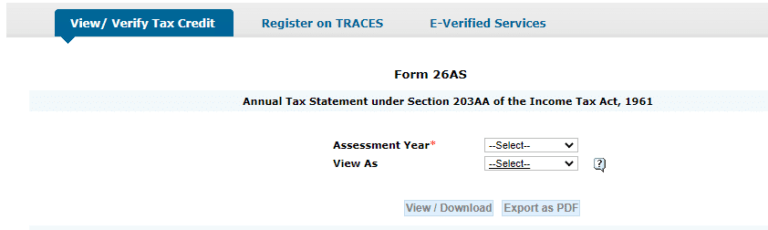 Form 26AS Download PDF - InstaPDF