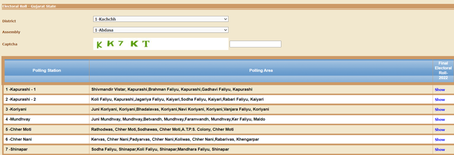 મતદાર યાદી 2025 (Matdar Yadi Gujarat) Gujarati PDF - InstaPDF