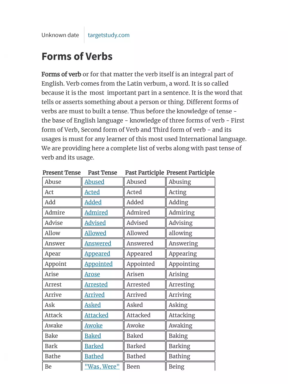 English Grammar Forms Of Verb PDF InstaPDF English Grammar Forms Of Verb PDF InstaPDF