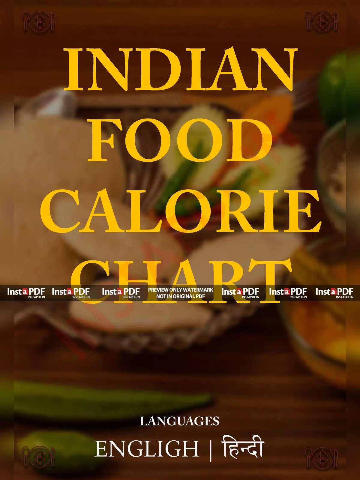 Indian Food Calories Chart English Hindi PDF InstaPDF