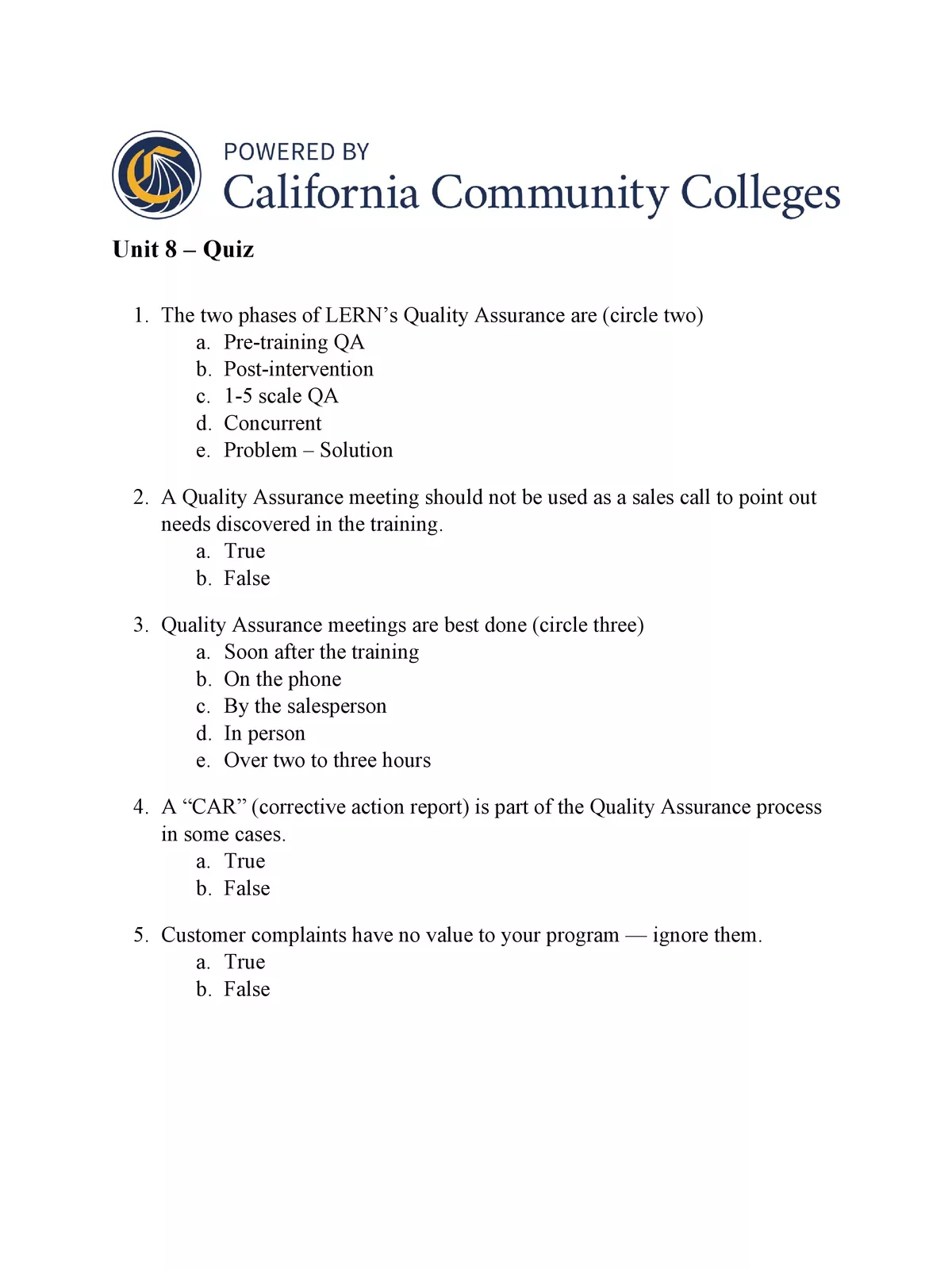 Quality Quiz Questions And Answers PDF InstaPDF Quality Quiz Questions And Answers PDF InstaPDF