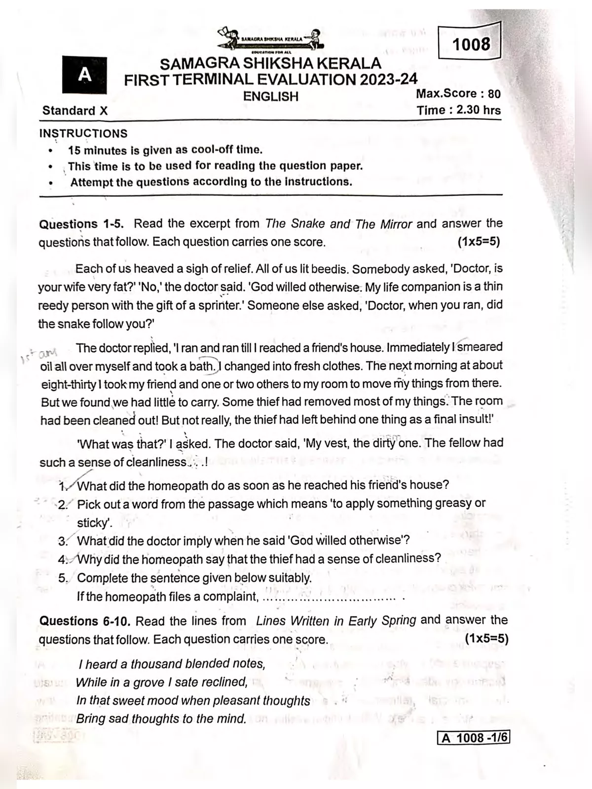 SSLC ONAM Exam Question Paper 2023 PDF InstaPDF SSLC ONAM Exam Question Paper 2023 PDF InstaPDF